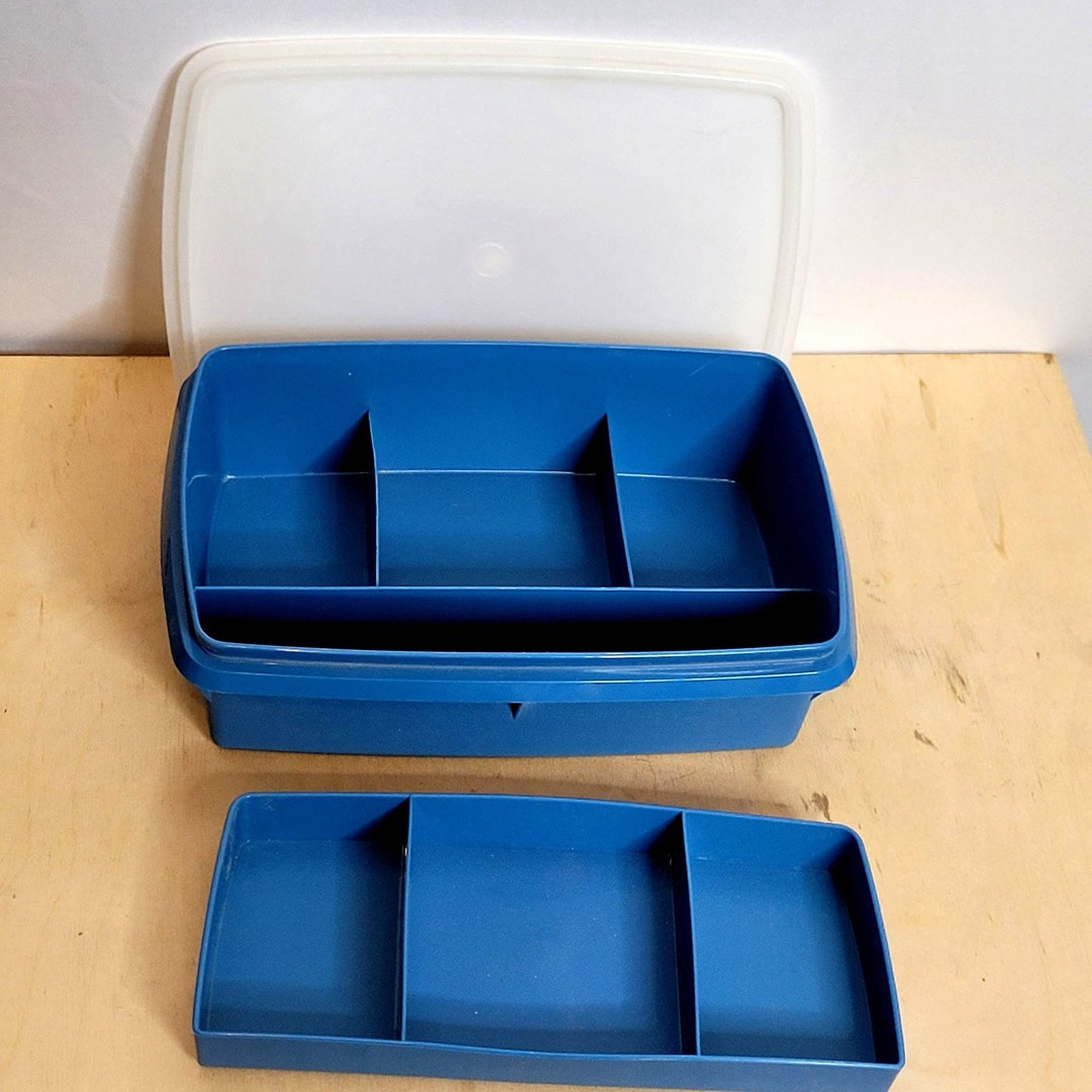 Tupperware Tuppercraft 767 Storage Container Blue 3 Piece Set Vintage ...