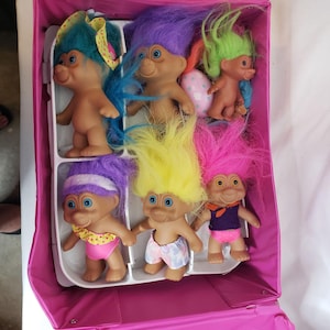 Vintage Troll Case 1992 5 Large Trolls Plus Extras See Pictures Played ...