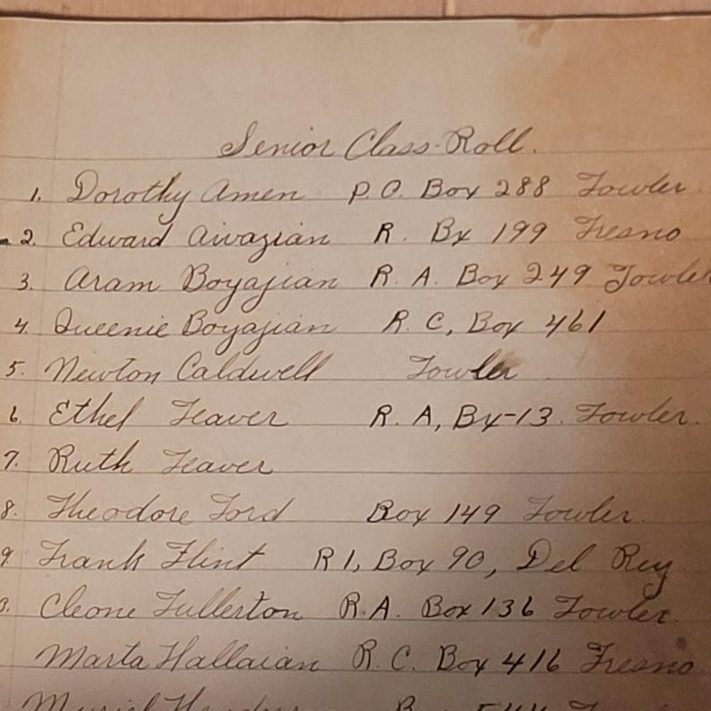 Vintage Composition Book Has Writing Dated 1922-23 Fowler Union HS ...