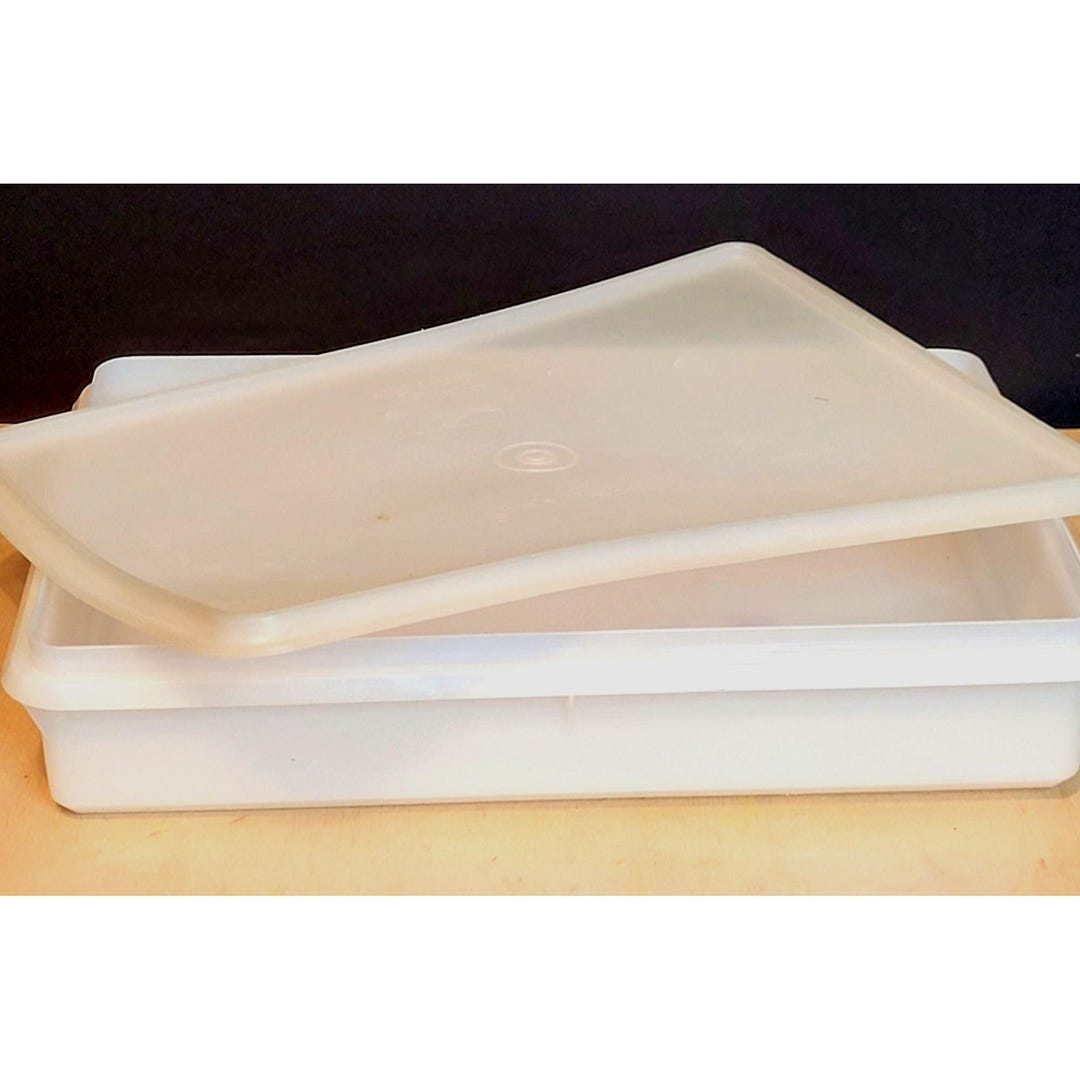 Vintage Tupperware Rectangle Container 13 X 8.5 X 2.5 Inches With Lid ...