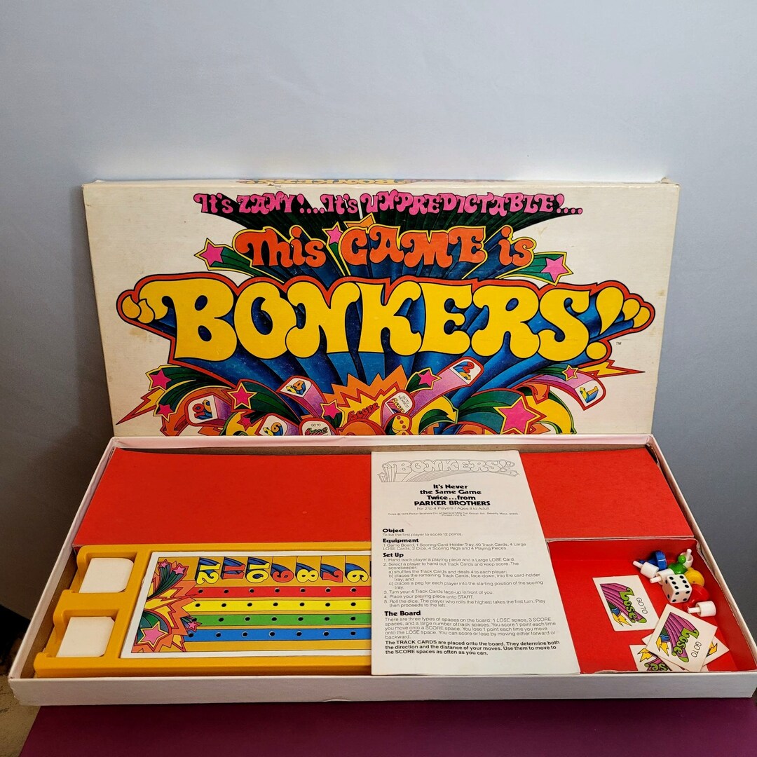 Vintage Bonkers Parker Bros 1978 Board Game 2 to 4 Players - Etsy