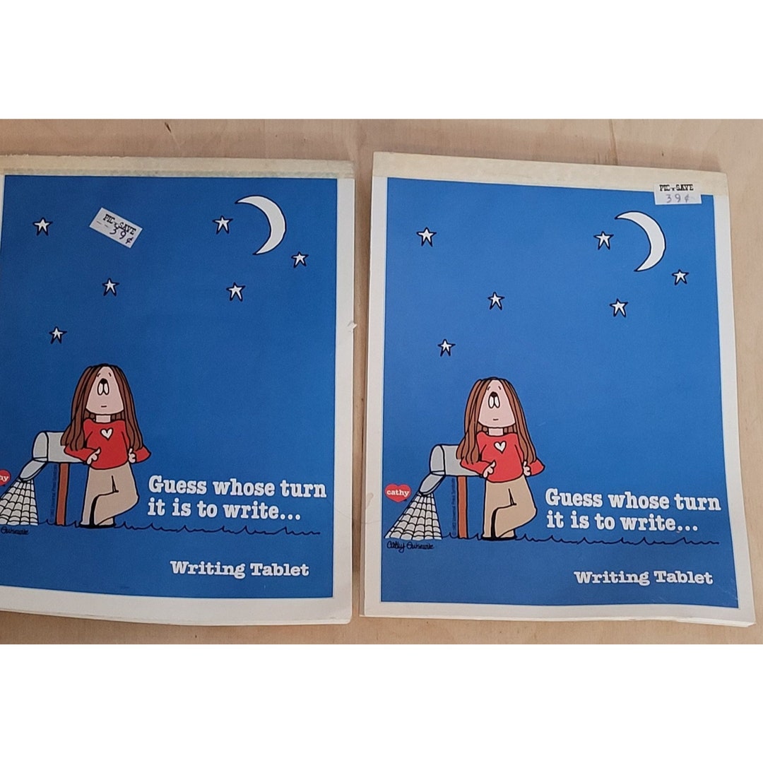 Vintage Writing Tablet Notebook Kathy Novelty 1983 Unused Bent Warped ...