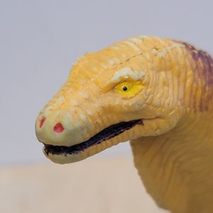 Vintage Dinosaur Plateosaurus Yellow 9 Inches 1999 Paint Wear Toy ...