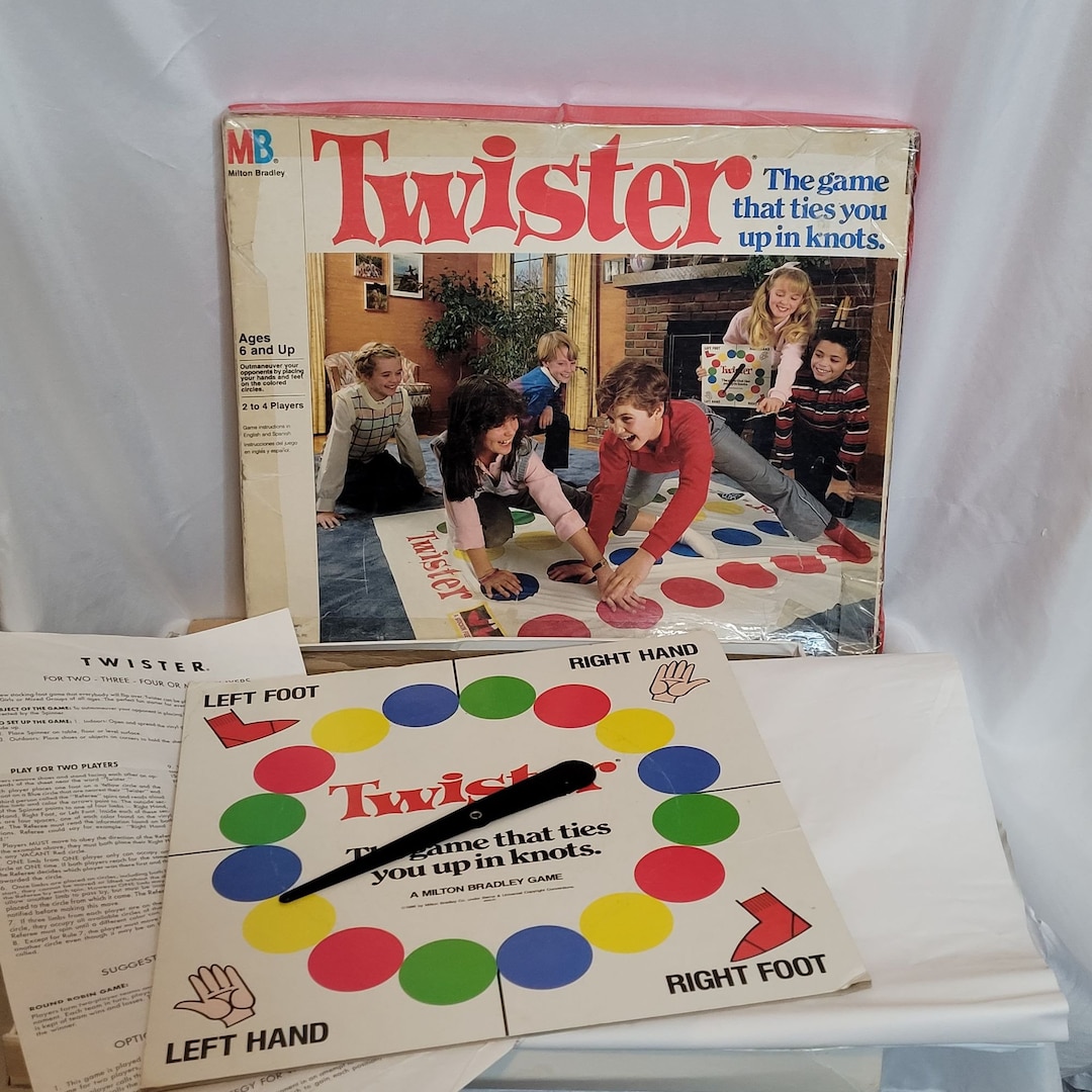 Vintage 1986 Twister Game Box Spinner Mat Instructions Played With - Etsy