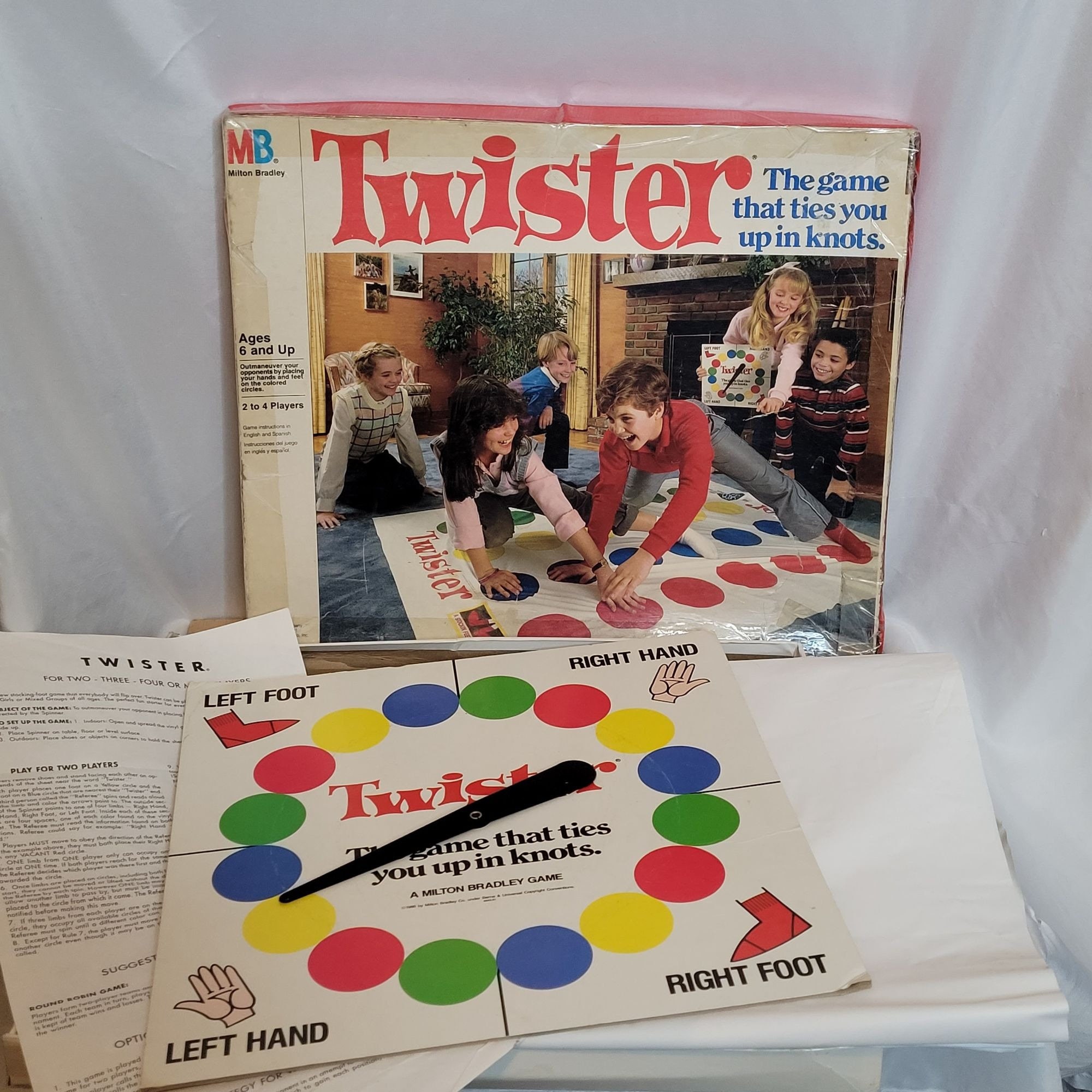 Vintage 1986 Twister Game Box Spinner Mat Instructions Played - Etsy