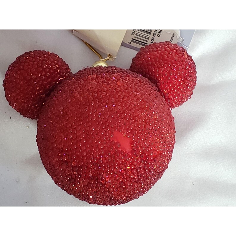 Disney Mickey Mouse Head Ornaments Red Set of 3 Vintage - Etsy