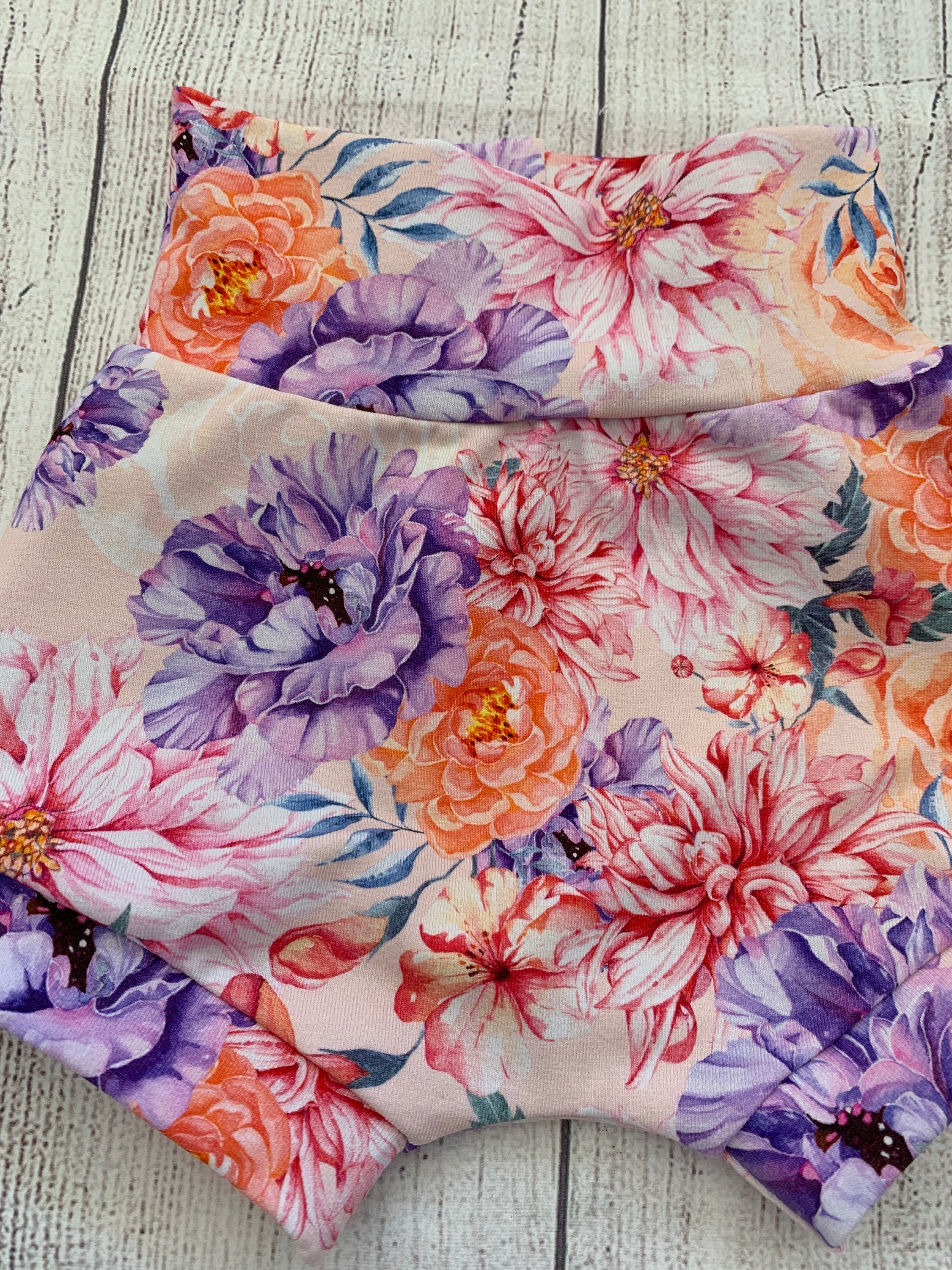 Bummies Shorts Nappy Cover Size 3-6 Months 00 Pink & Purple Floral Baby ...