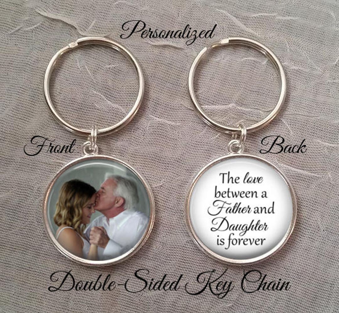 SALE the Love Between a Father and Daughter Key Chain With Photo Double ...