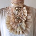 Tulle Ruffle Jabot in Ivory White Bride Jabot Roses Victorian Wedding ...