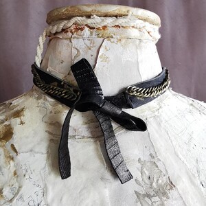 Gothic Alternative Choker Hand Painted Leather Neckpiece Jasper and ...