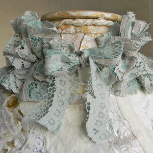 Collar Lace Ruffle Seafoam Green Neck Ruff Elizabethan Queen Neckpiece ...