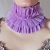 Renaissance Queen High Neck Tulle Collar in Black, Shakespeare Ruffled ...