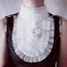 Tulle Ruffle Jabot in Ivory White Bride Jabot Roses Victorian Wedding ...