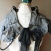 Shrug Cape Gray Large Collar Steampunk Capelet Deconstructed Shawl One ...