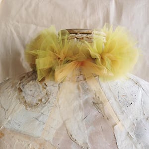 Fluffy Clown Tulle Collar in Lime Green Pistachio Neck Ruff Circus ...