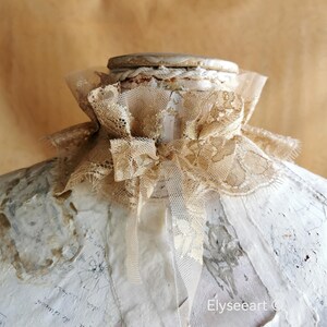 Lace Ruffle Rococo Collar Golden Necklace Choker Queen Neckpiece Venice ...