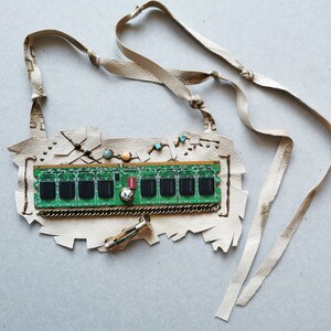 Wearable Tech Computer Necklace With Bronze Chain and Real - Etsy