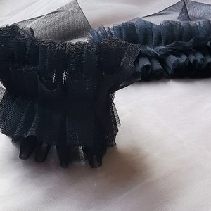 Black Tulle Ruffle Cuffs Rococo Wrist Ruffs for Festivals or Themes ...