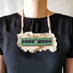 Wearable Tech Computer Necklace With Bronze Chain and Real - Etsy