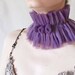 Victorian Roses Tulle Ruffle Collar in Purple, Layered Wide Neck Collar ...