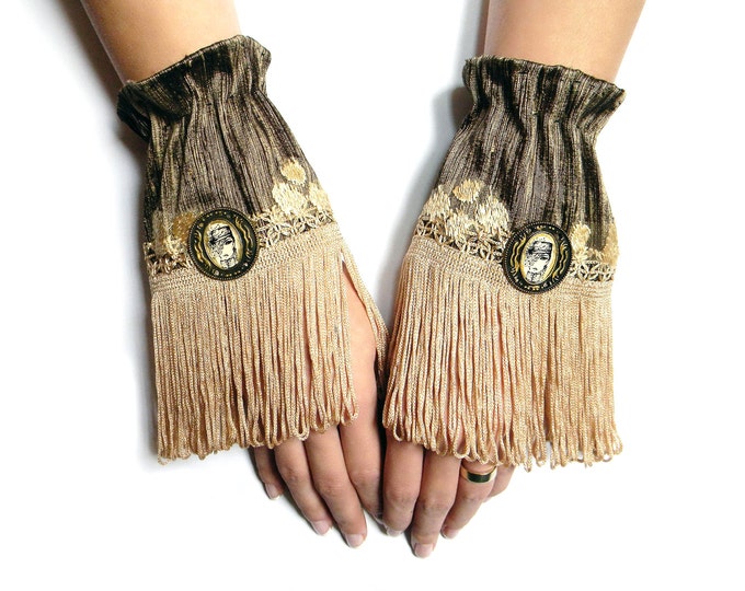 Cuffs Victorian Gothic Cuffs Boudoir Women Accessories Silk - Etsy