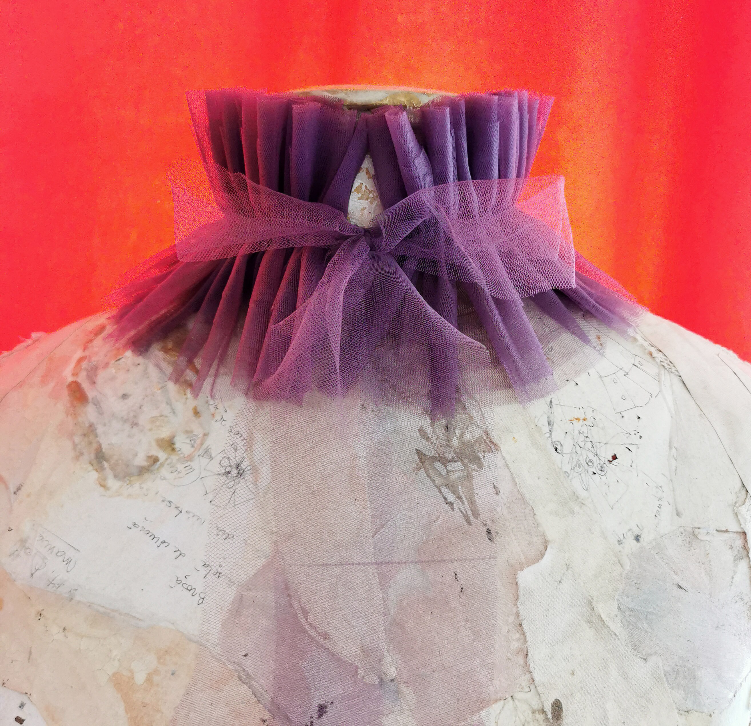 Victorian Roses Tulle Ruffle Collar in Purple Layered Wide - Etsy