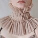 Renaissance Collar Tulle Neck Ruffle in Latte Beige Elizabethan Collar ...