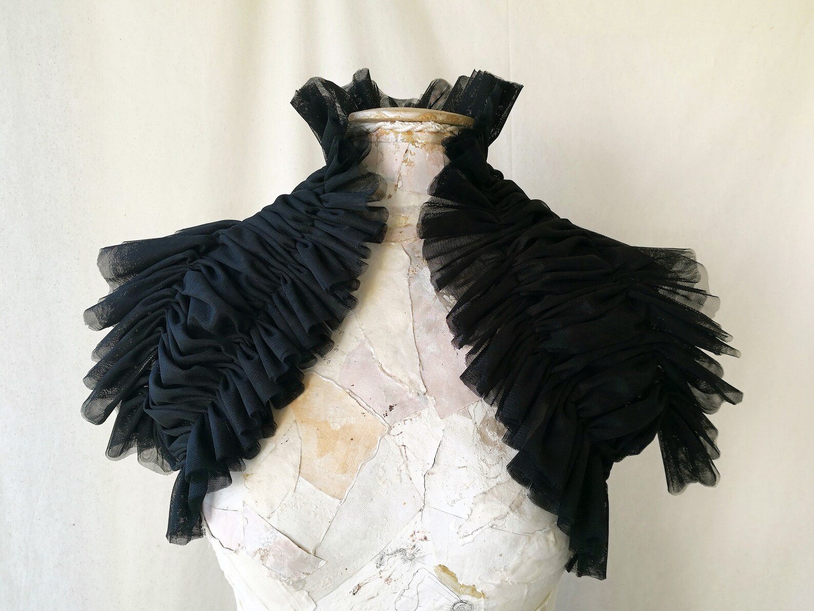 Multipurpose Black Tulle Ruffle Bolero Wide Sash - Etsy