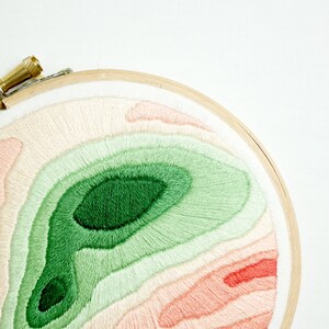 Pen Y Ghent Embroidered Topography Map, Yorkshire Three Peaks Wall Art ...