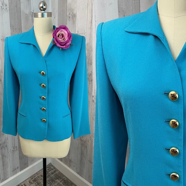 Turquoise Blazer - Etsy
