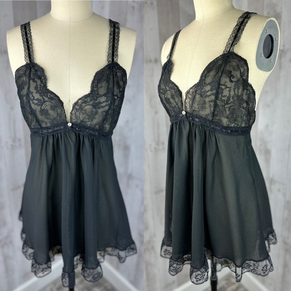 DIOR Vintage 1970s Black Sheer Teddy Christian Dior S… - Gem