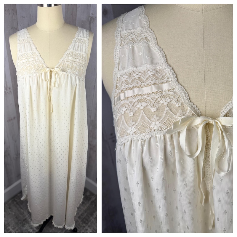 Night Gown White Dior - Etsy
