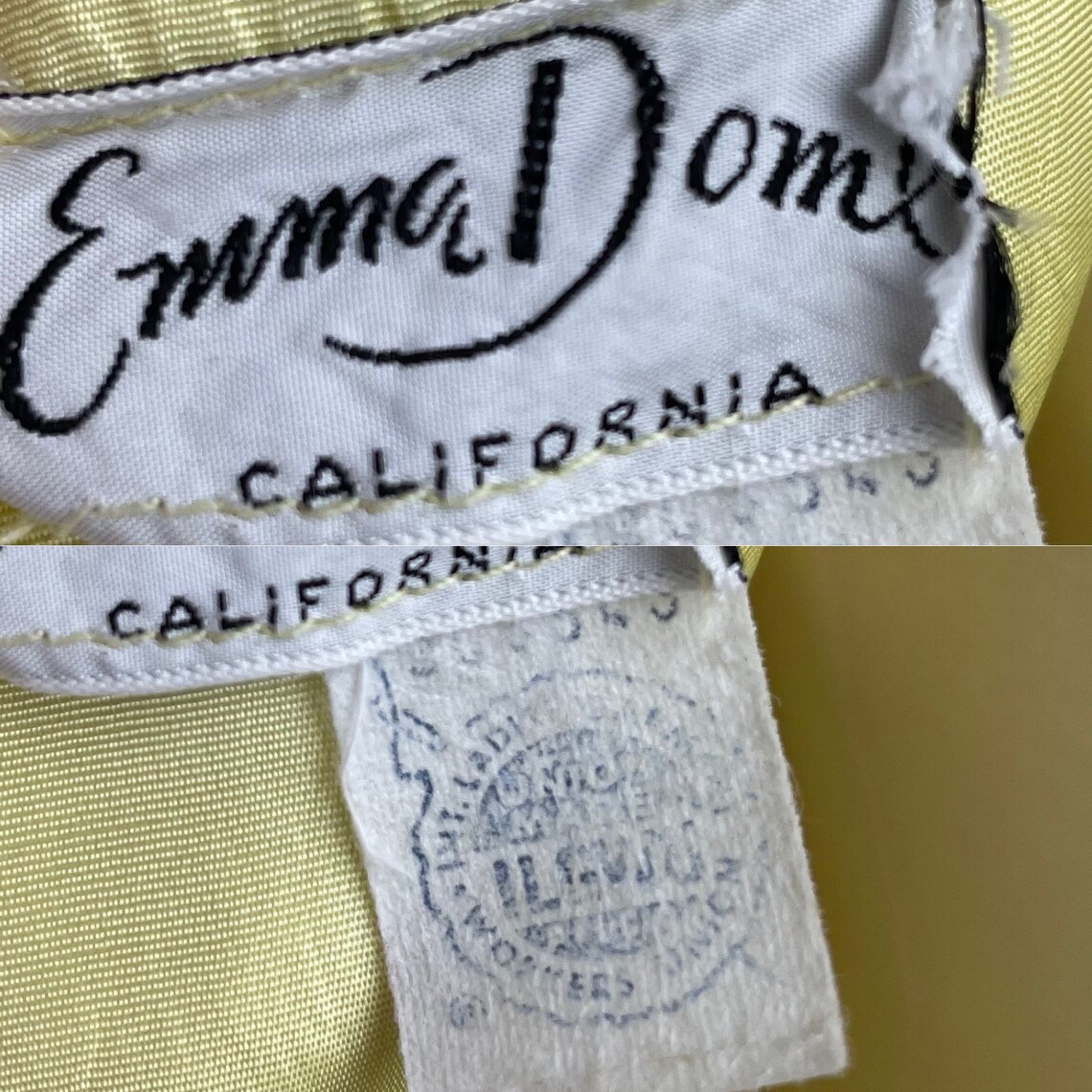 EMMA DOMB 1960s Vintage Party Dress Yellow Swiss Dot Overlay - Etsy