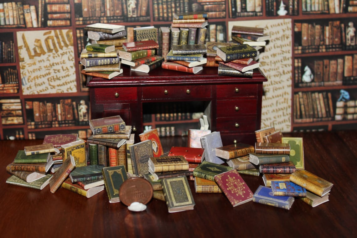 Miniature Books Set of 100 Different Books - Etsy