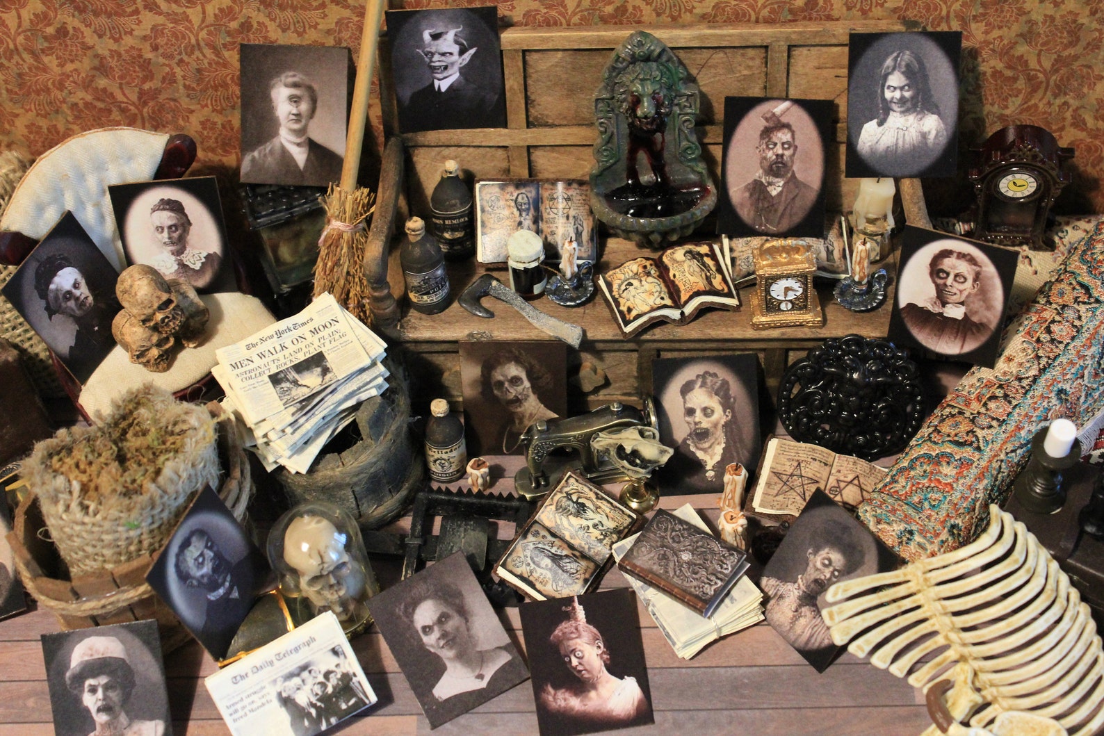 Dollhouse Miniature Creepy/horror/halloween Old Photos - Etsy