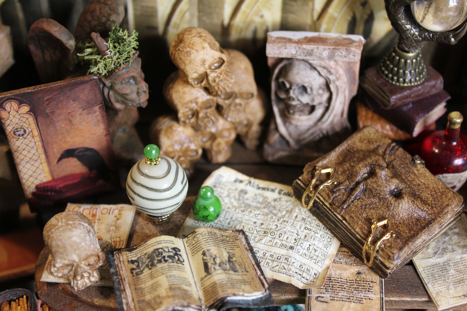 Dollhouse Miniature Creepy/magic/halloween Book With Face | Etsy