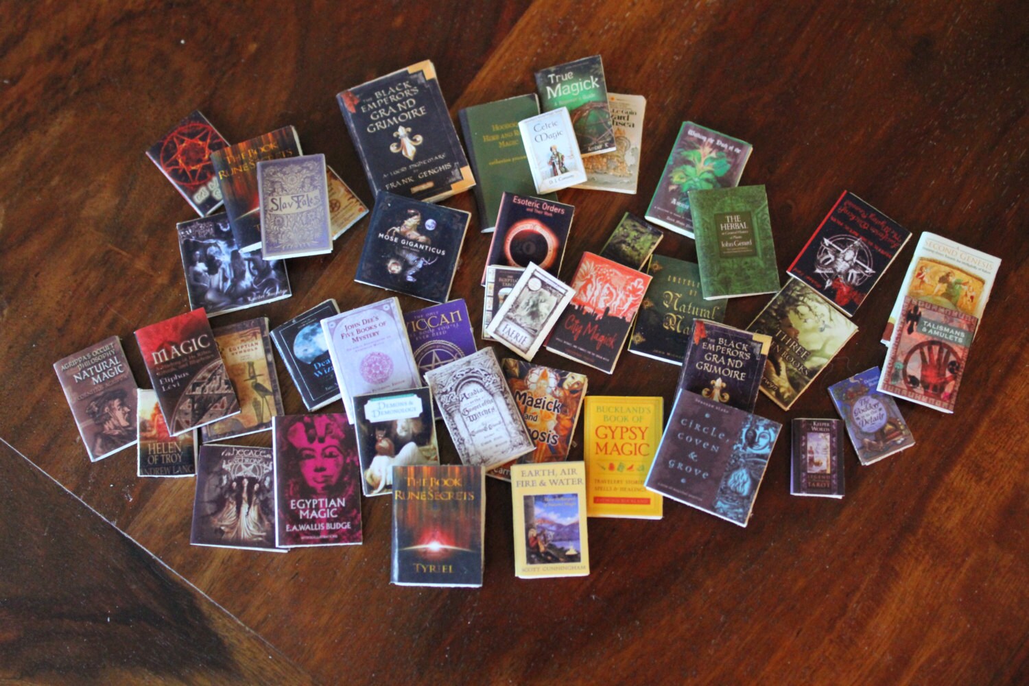 Dollhouse Miniature Books. Set of 40 Different Wizard Books | Etsy