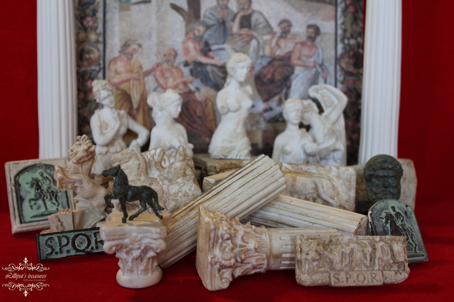 Dollhouse Miniature Piece of S.P.Q.R Roman Wall or Ancient - Etsy