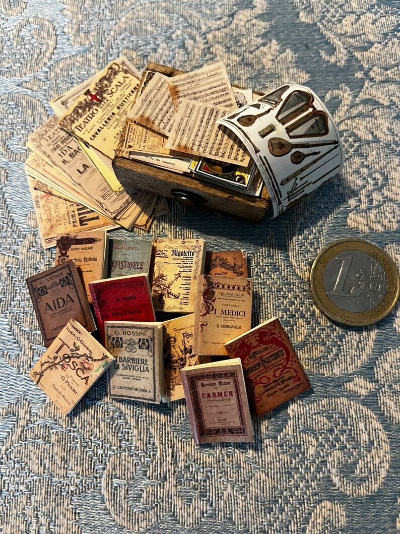 Cassetto/ephimera Della Memoria Di Musica/opera/teatro in Miniatura Di ...