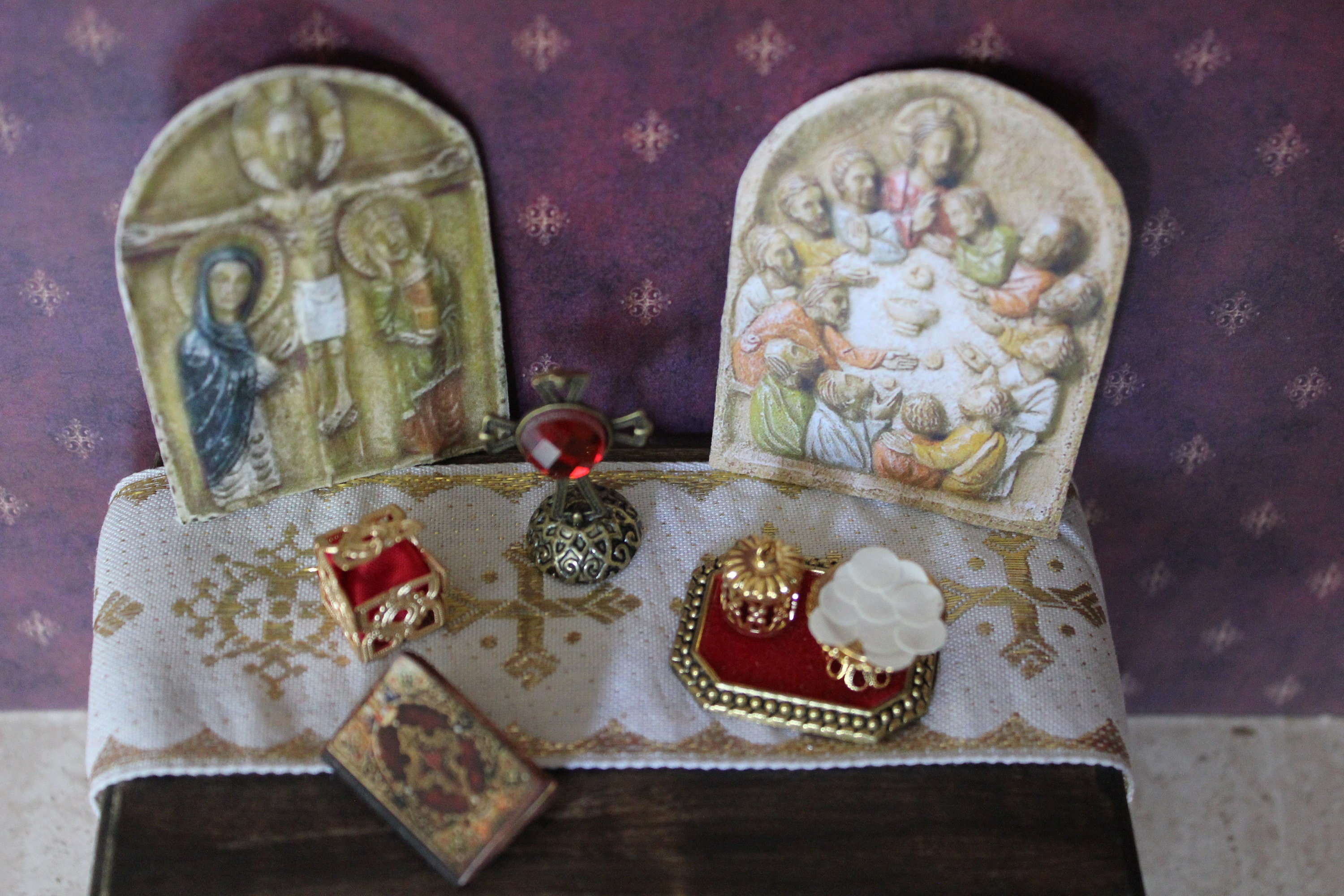 Dollhouse Miniature Antique Altar Piece Holy Bas Relief - Etsy
