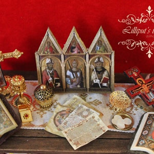 Dollhouse Medieval Altarpiece 3 Images - Etsy