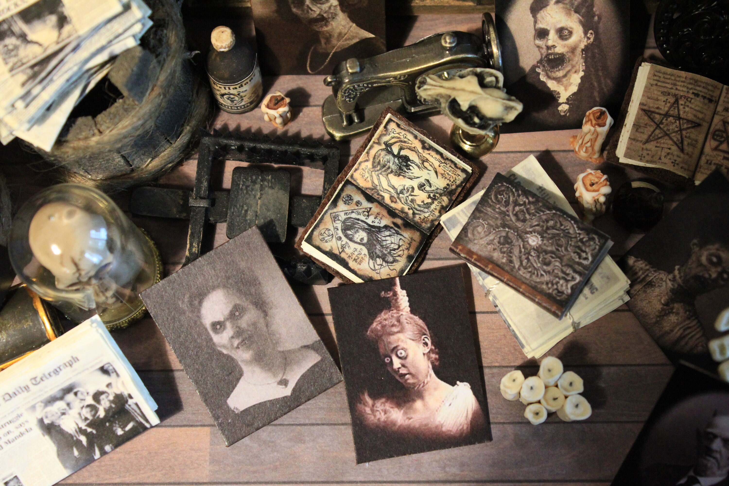 Dollhouse Miniature Creepy/horror/witch/wizard/halloween Books - Etsy