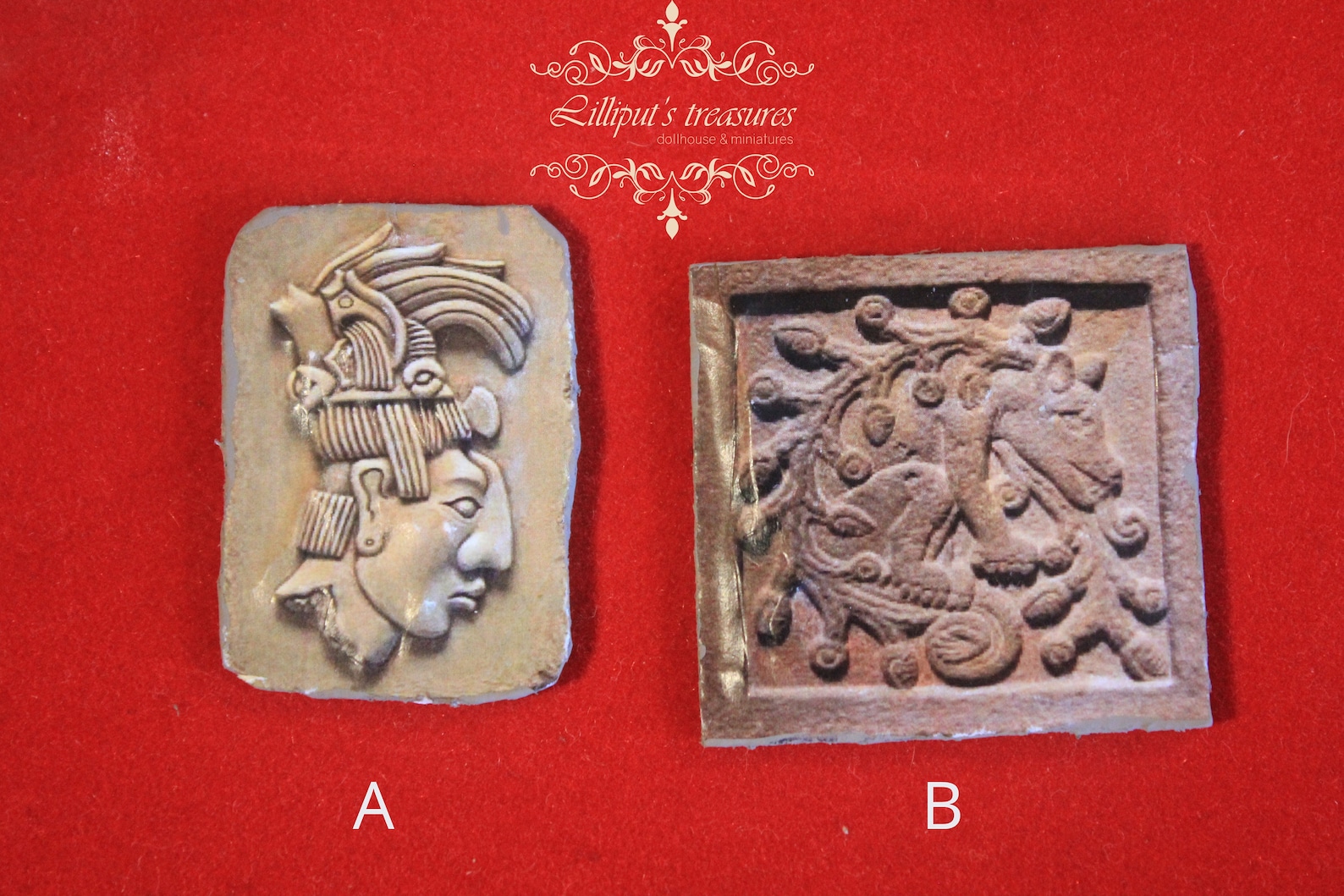 Dollhouse Miniature Maya/incas/aztec Bas Relief Reproductions and Set ...