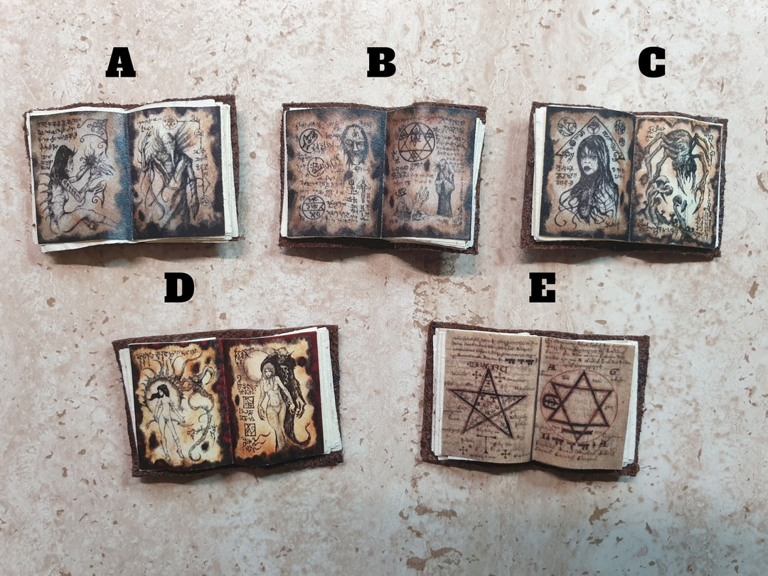 Dollhouse Miniature Creepy/horror/witch/wizard/halloween Books - Etsy