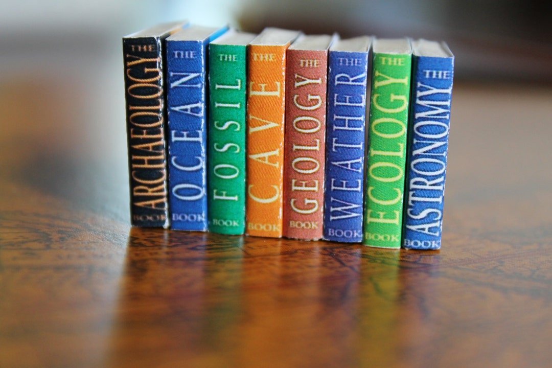 Dollhouse Miniature "knowledge" Books Set - Etsy