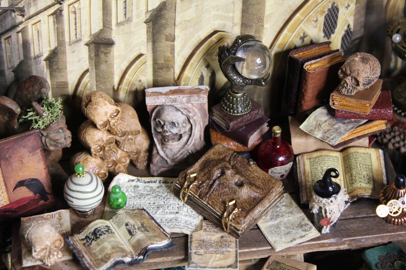 Dollhouse Miniature Creepy/magic/halloween Book With Face | Etsy