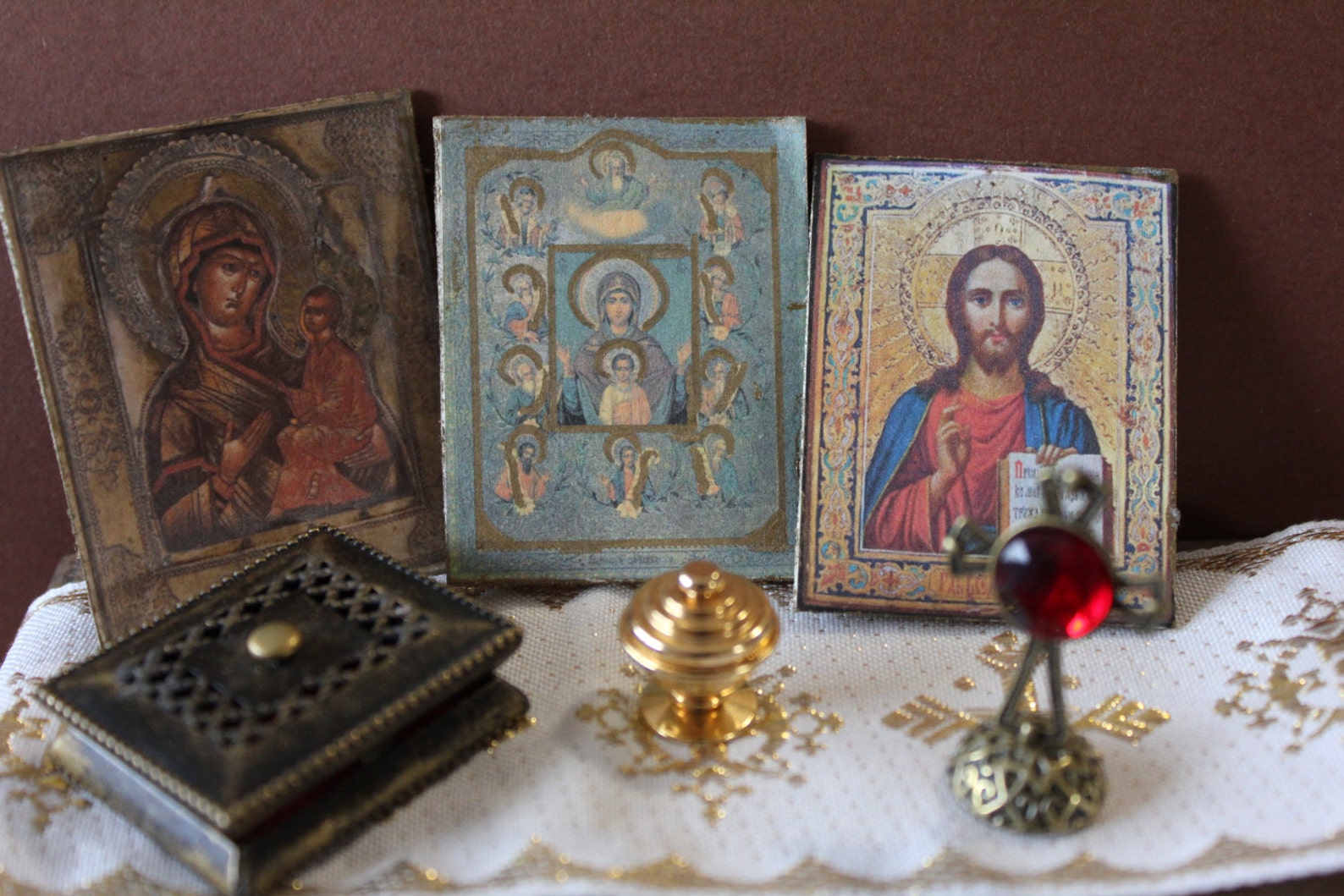 Dollhouse Miniature 3rd Tris of Ancient Russian Icons - Etsy Canada