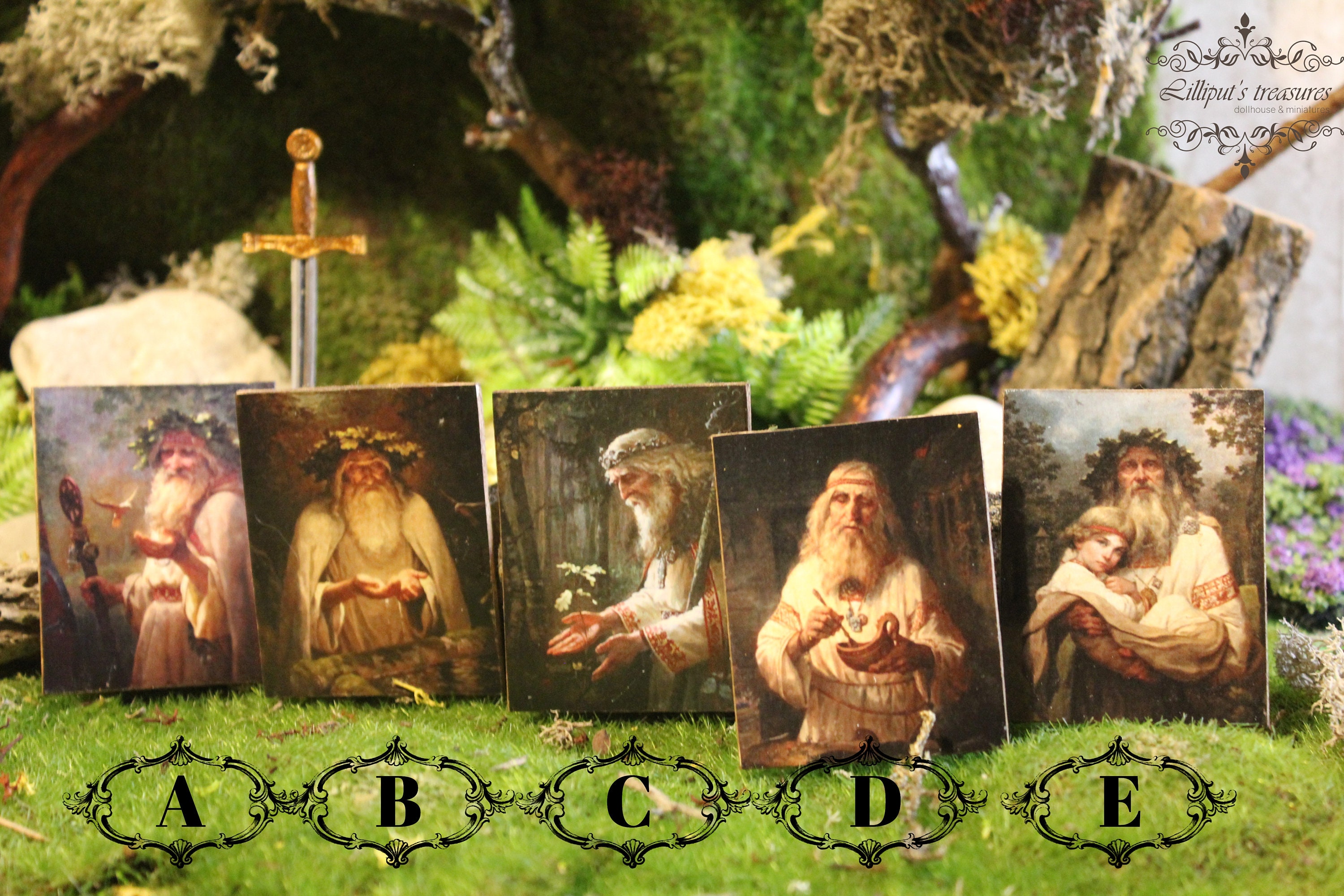 Dollhouse Miniature Merlin's Paintings Reproductions | Etsy