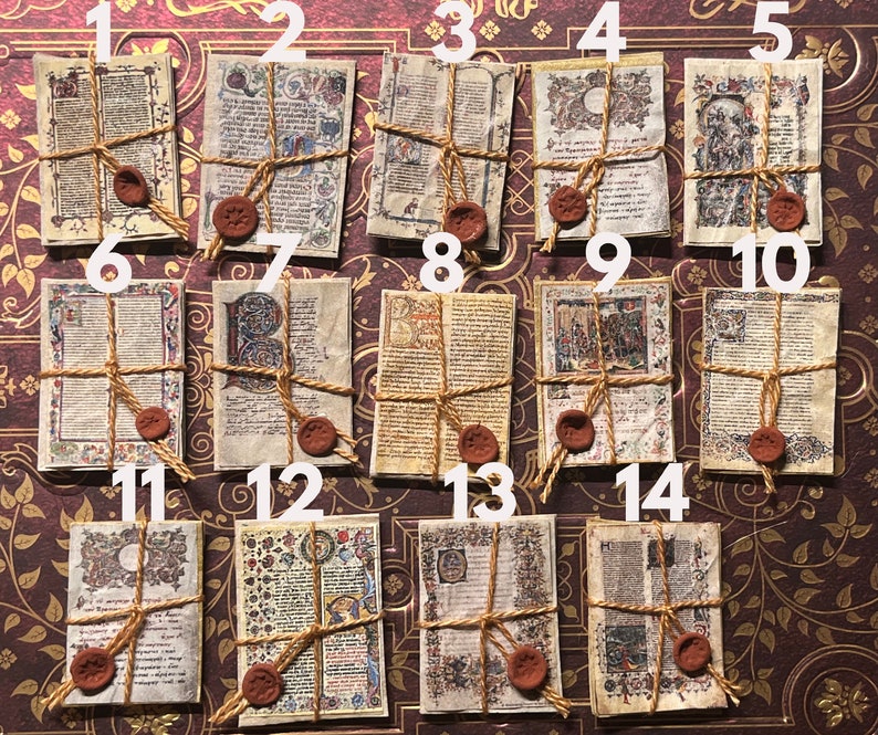 Awesome Dollhouse Miniature Stacks of Medieval Parchments, Tied With ...