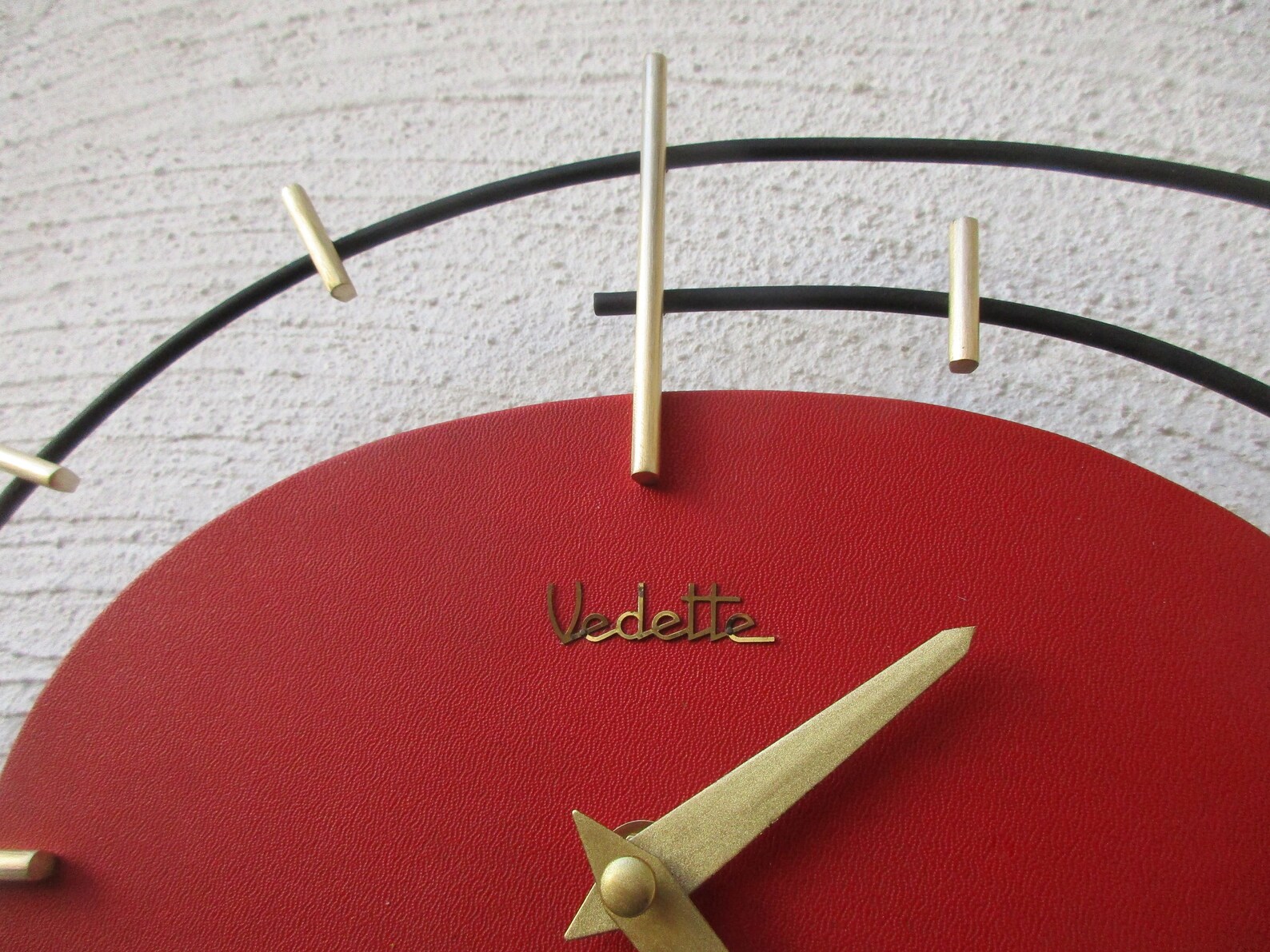 1950s-60s RED Atomic Age Vintage Clock Mid Century French - Etsy